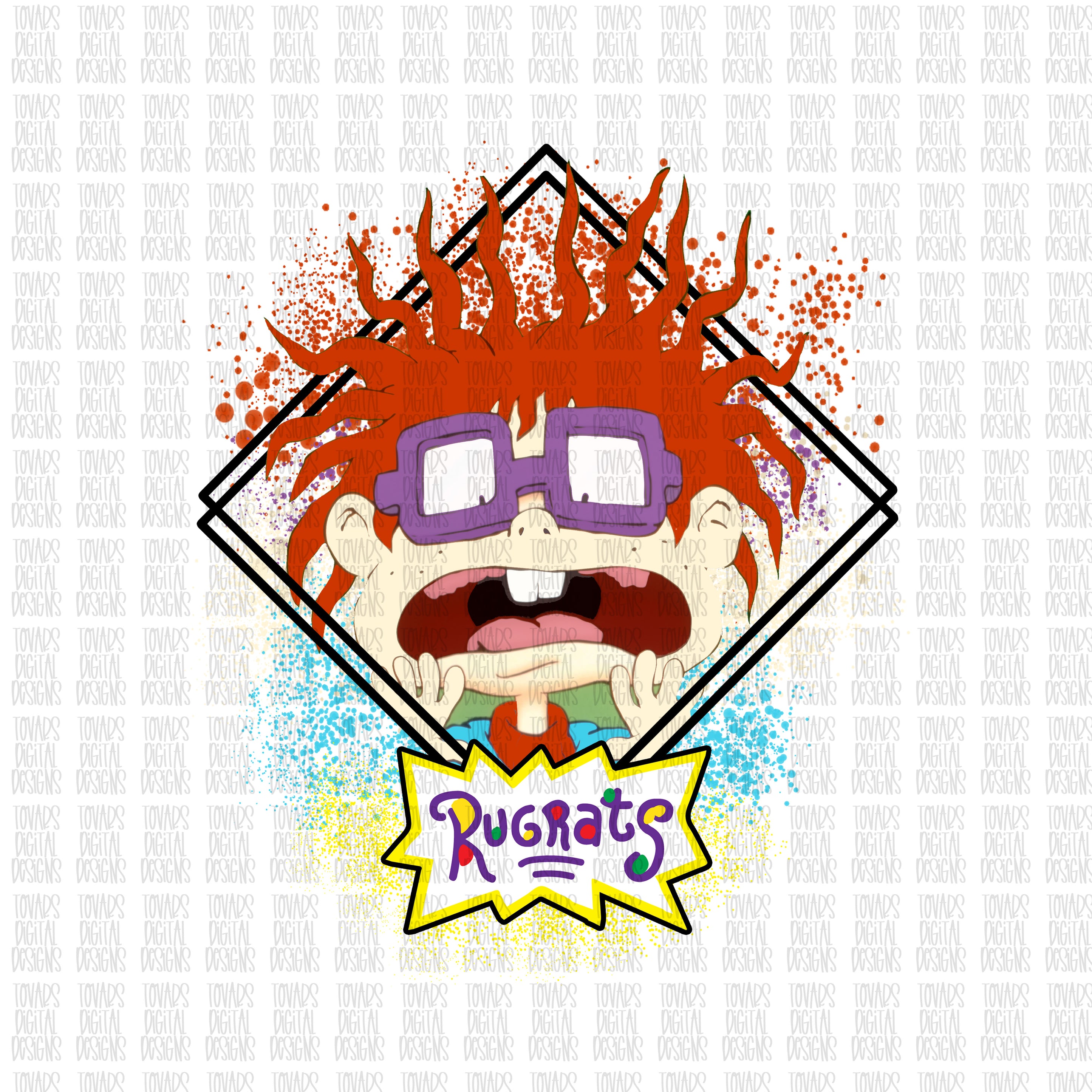 Chuckie Rugrats png file – Tovars Digital Designs
